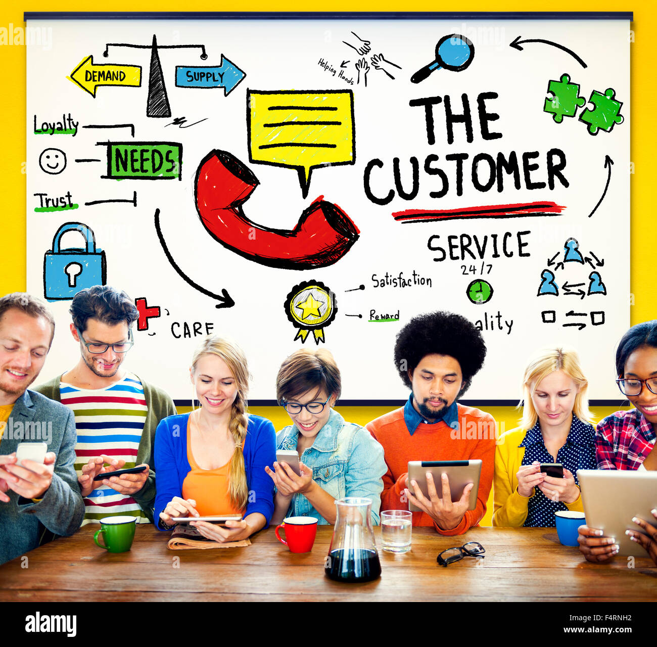 Customer Service Support Solution Assistance Aid Concept Stock Photo ...
