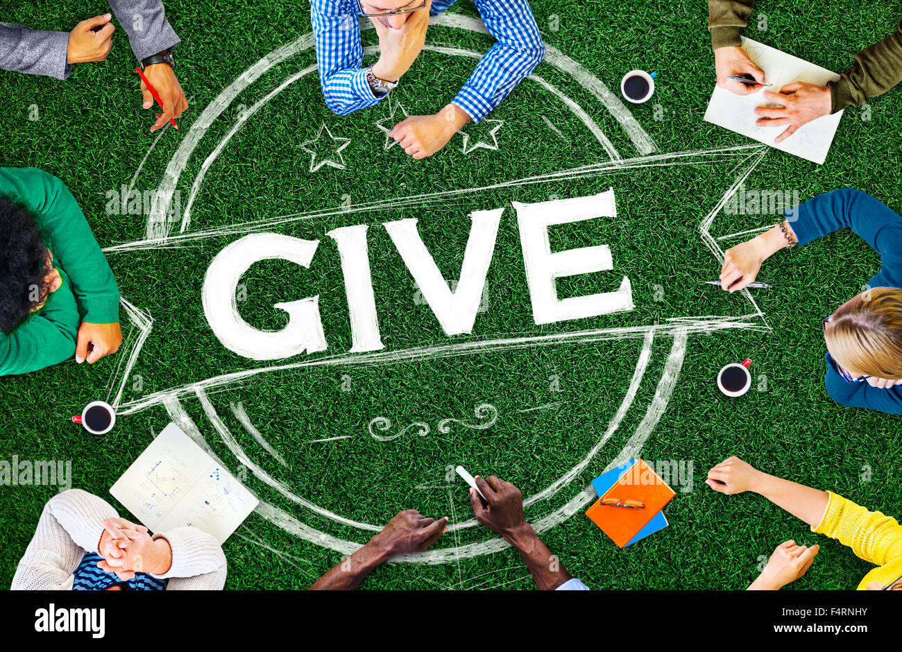 Give Help Donation Support Provide Volunteer Concept Stock Photo - Alamy