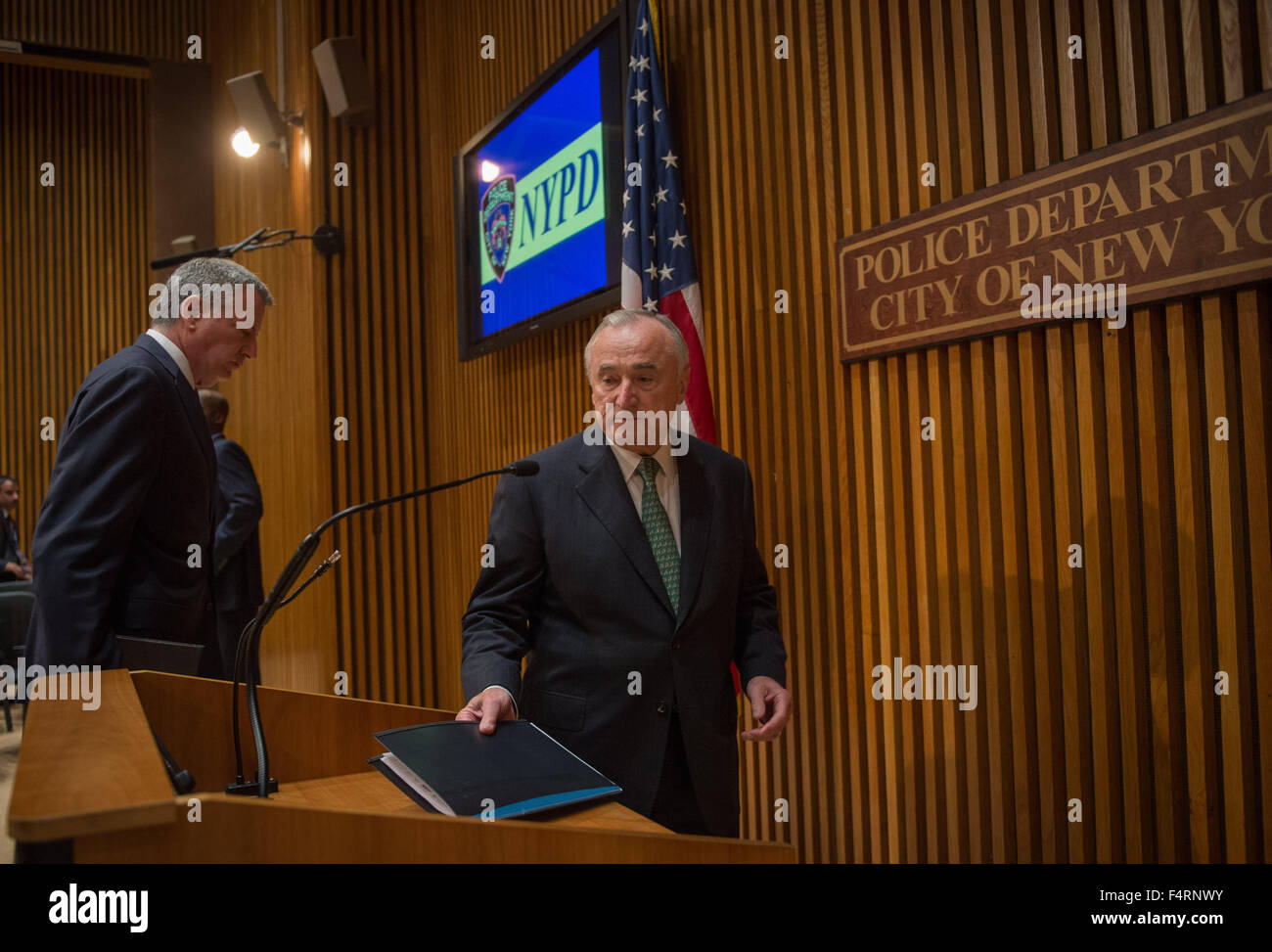 New York, NY, USA. 21st Oct, 2015. NYPD Police Commissioner WILLIAM ...