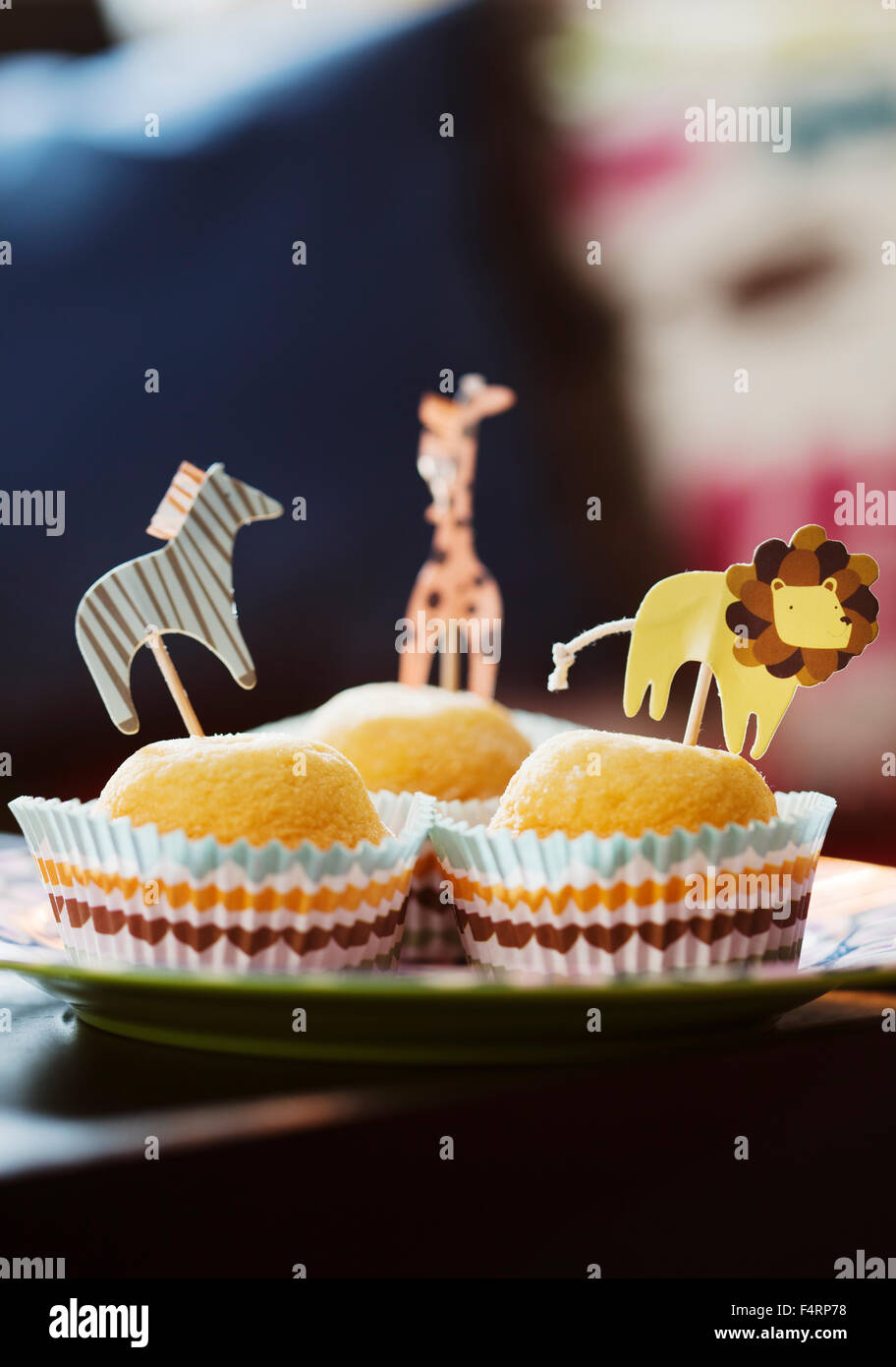 Muffins with animals Stock Photo - Alamy