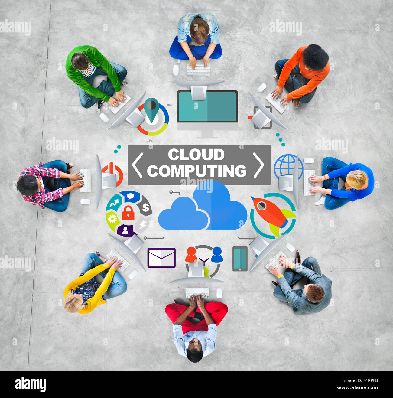 People Computer Technology Global Communications Cloud Computing ...