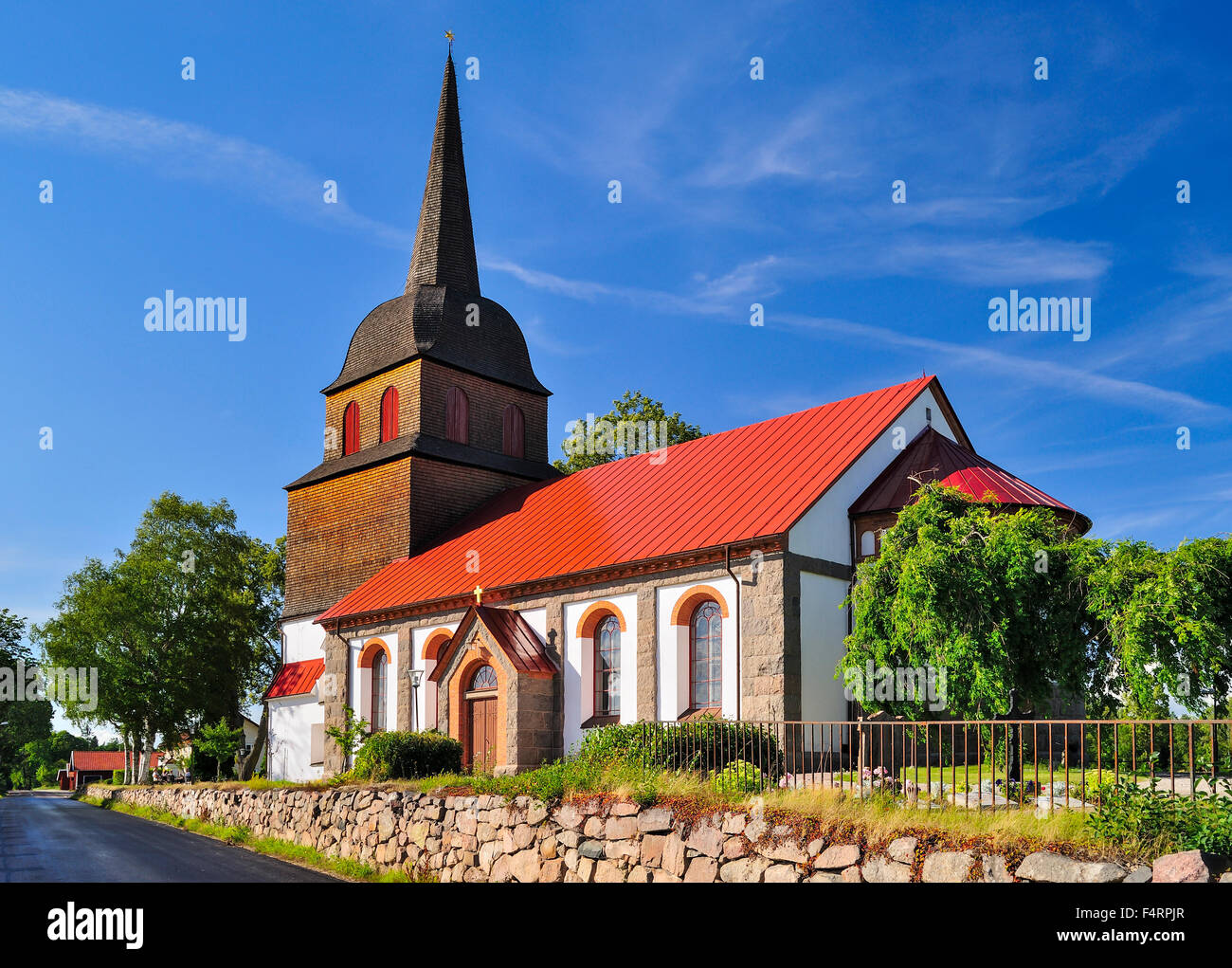 Church in Tuna, Vimmerby, Kalmar County, Småland, Sweden Stock Photo ...