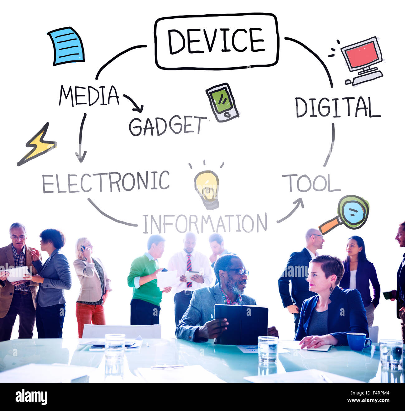 Device Digital Electronic Information Gadget Concept Stock Photo - Alamy