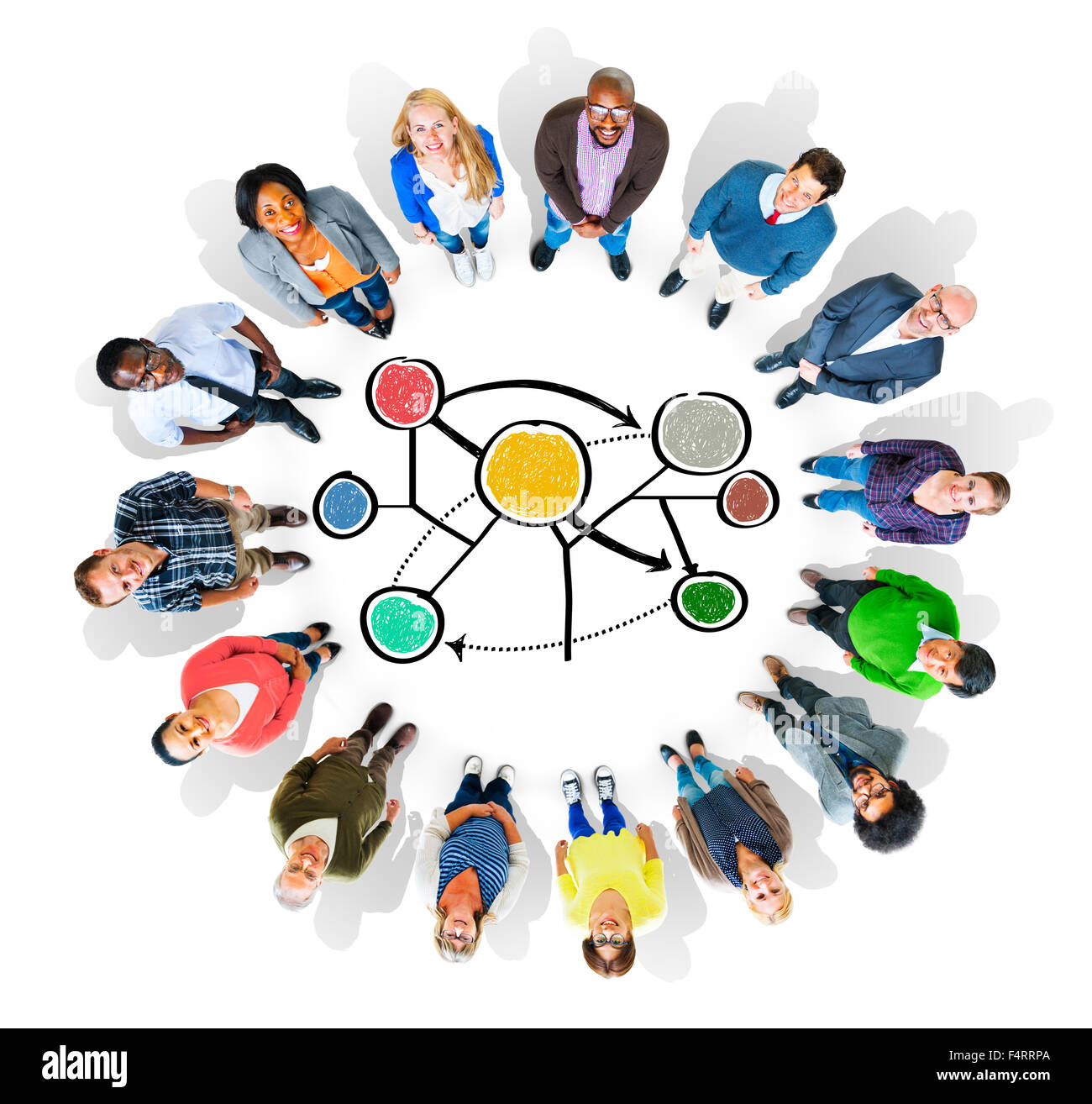 Connection Global Communications Corporate Networking Concept Stock