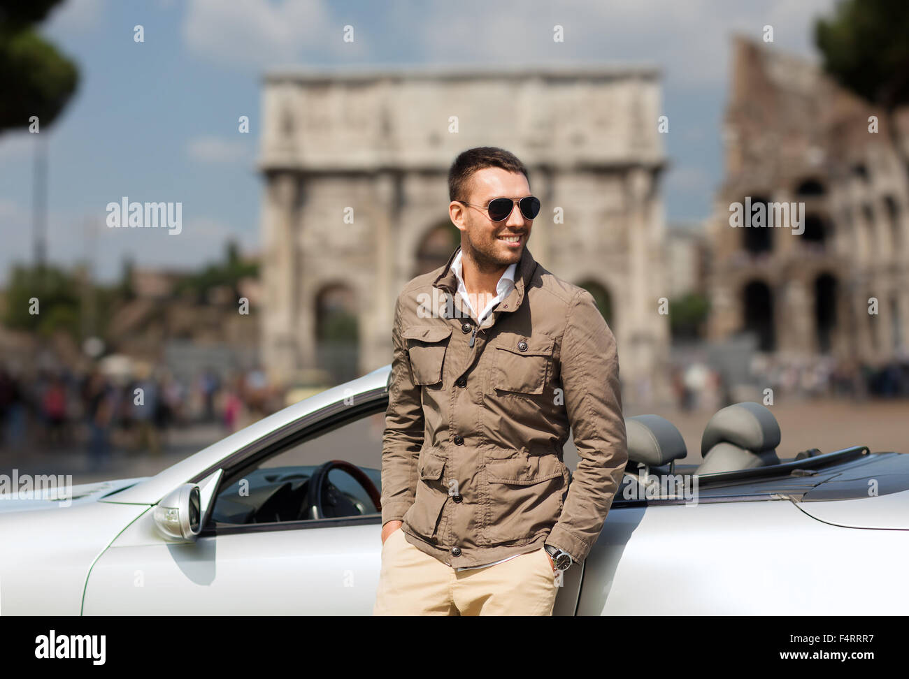 Driving car rome hi-res stock photography and images - Alamy
