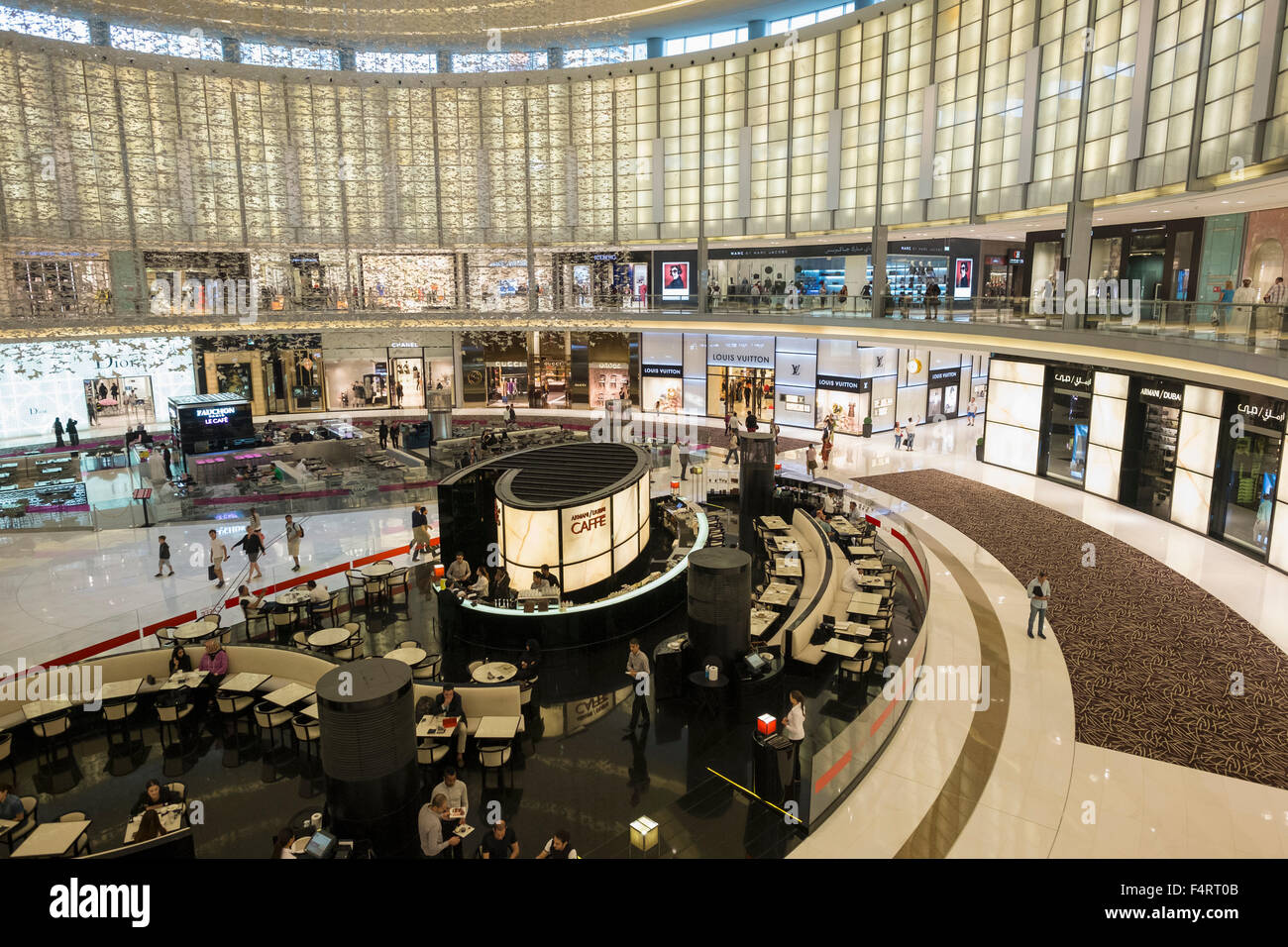 Interior of fashion Avenue atrium at Dubai Mall United Arab Emirates ...