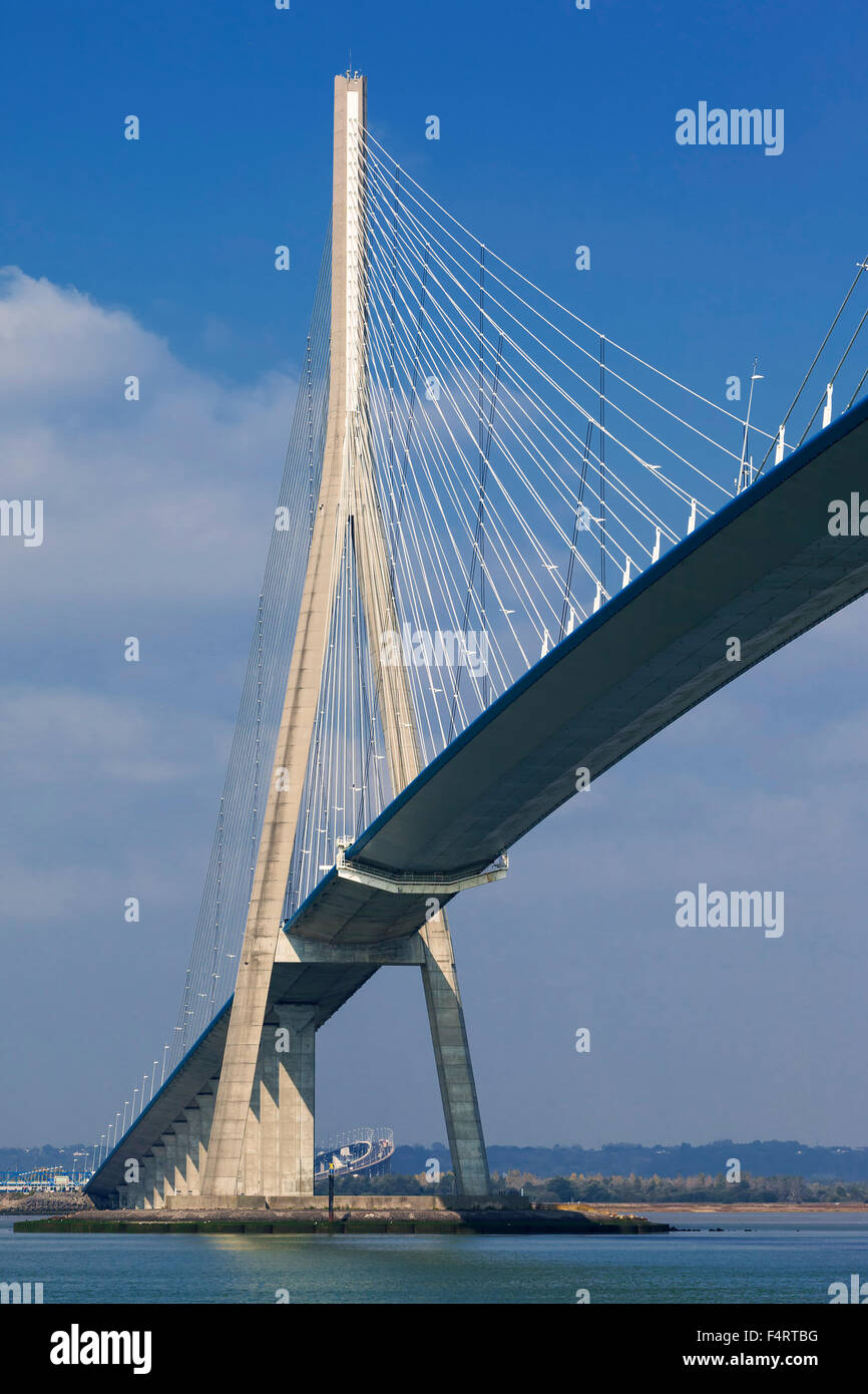 Pont de Normandy over river Seine, France Stock Photo - Alamy