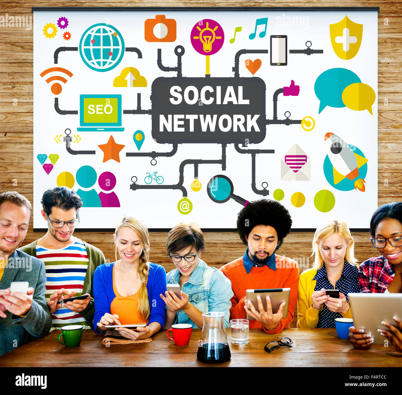 Social Network Internet Online Society Connecting Social Media Concept ...