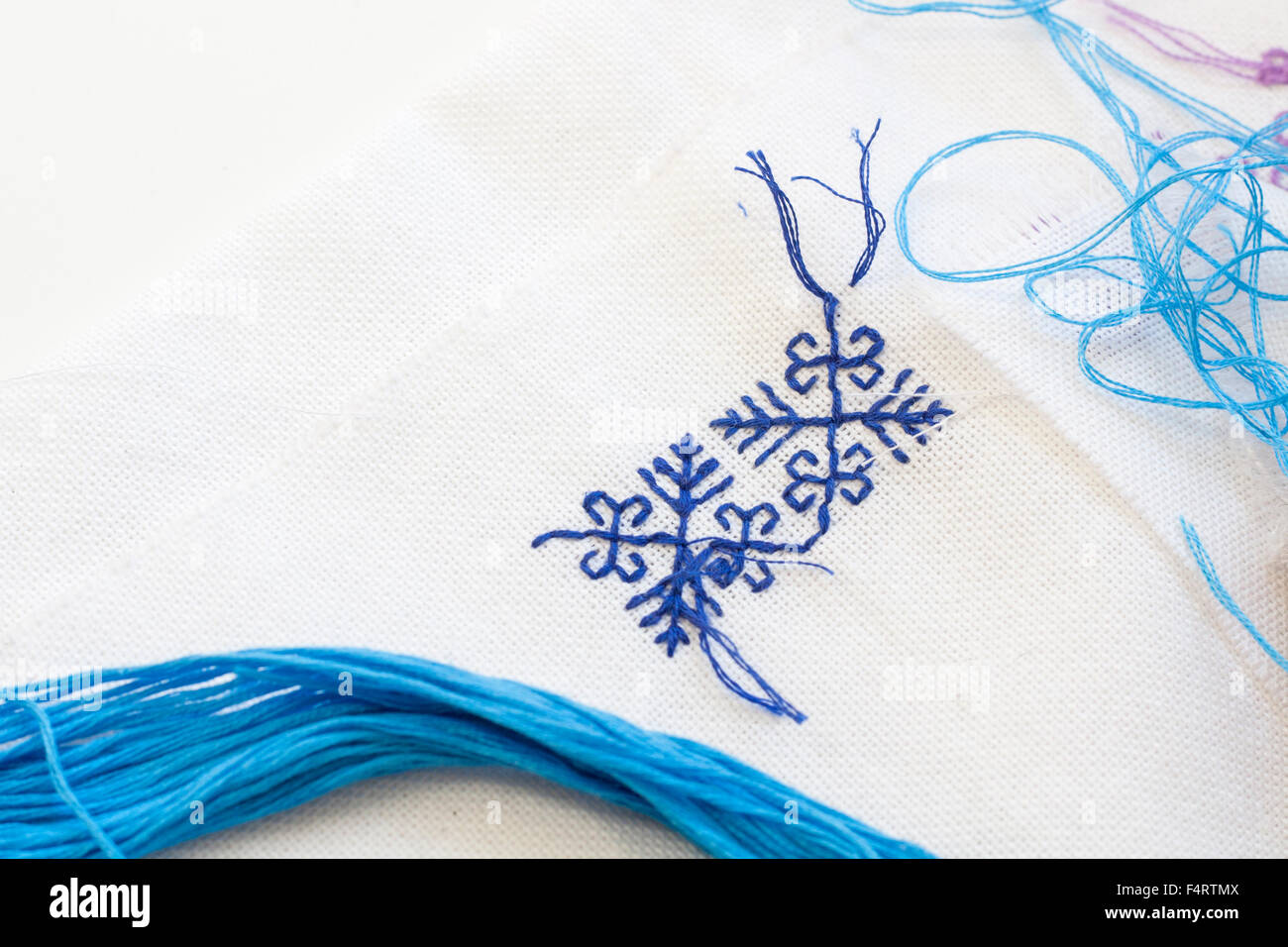 Unfinished embroidery design hi-res stock photography and images - Alamy