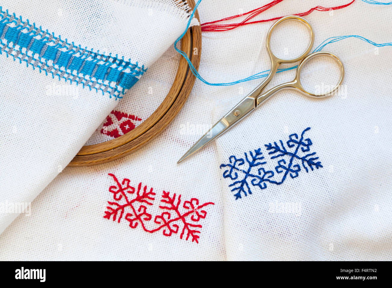 Unfinished embroidery design hi-res stock photography and images - Alamy