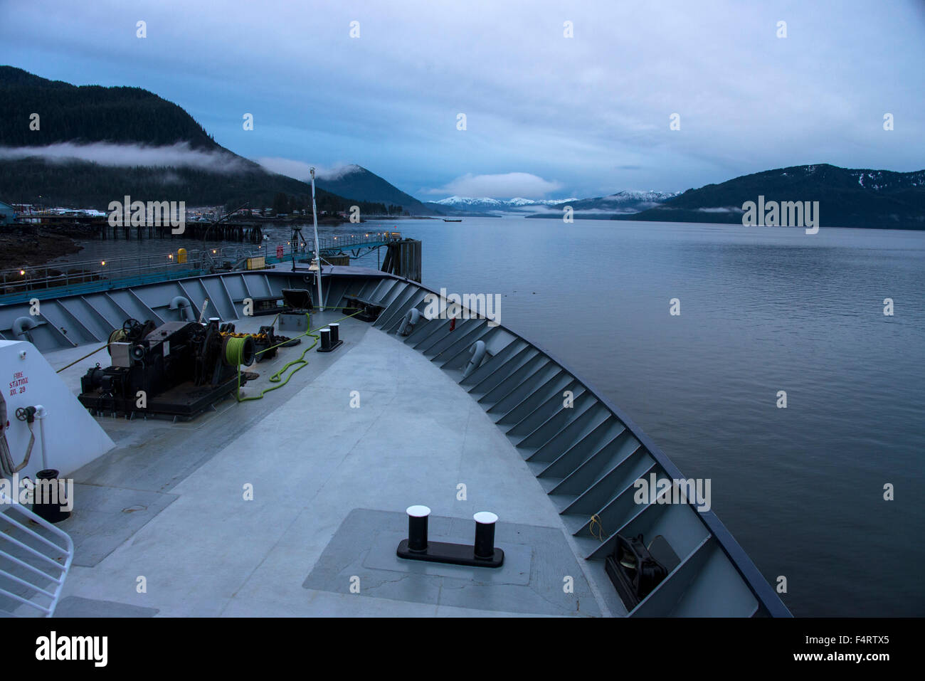 inside passage, USA, Alaska, state ferry, ferry, gray Stock Photo - Alamy