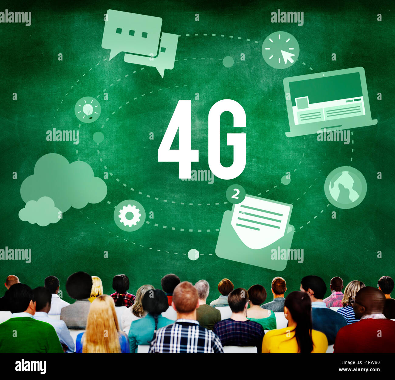 4G Telecommunication Connection Networking Mobility Concept Stock Photo ...