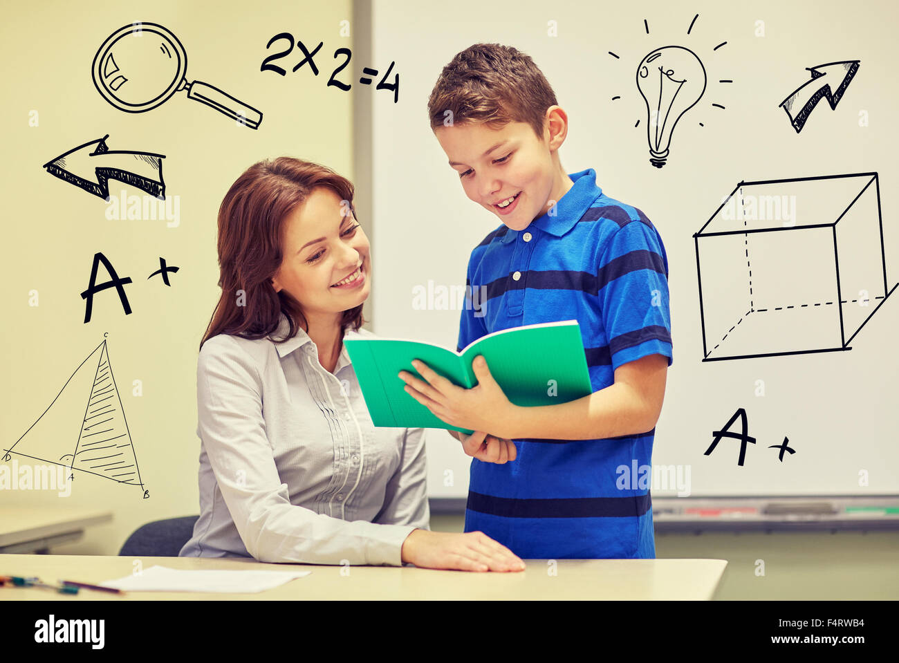 School subjects symbols hi-res stock photography and images - Alamy