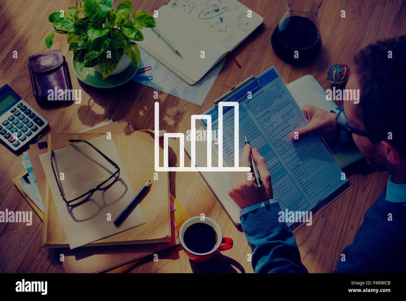 Bar Graph Marketing Analyzing Growth Increase Concept Stock Photo - Alamy