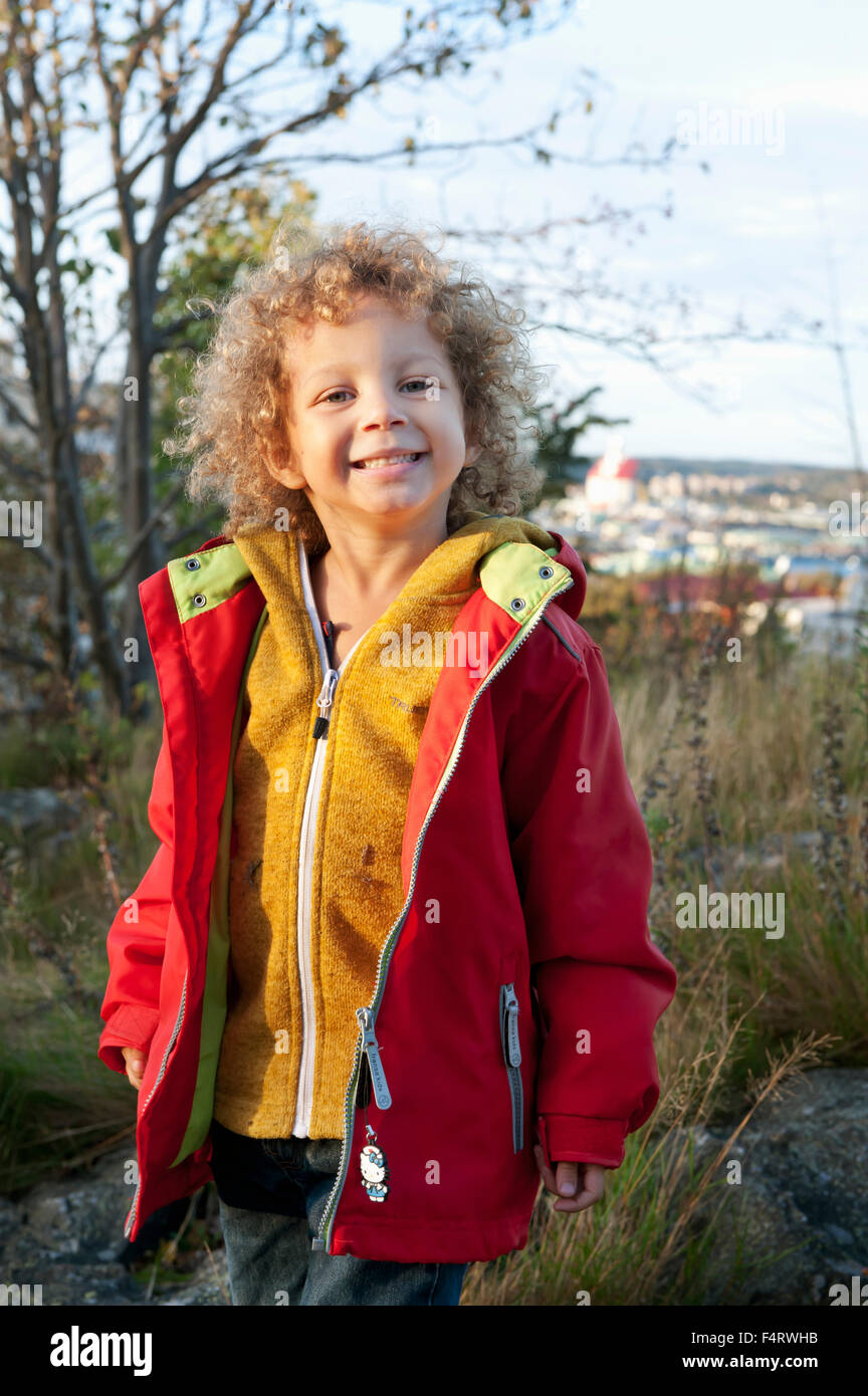Girl red jacket hi-res stock photography and images - Alamy