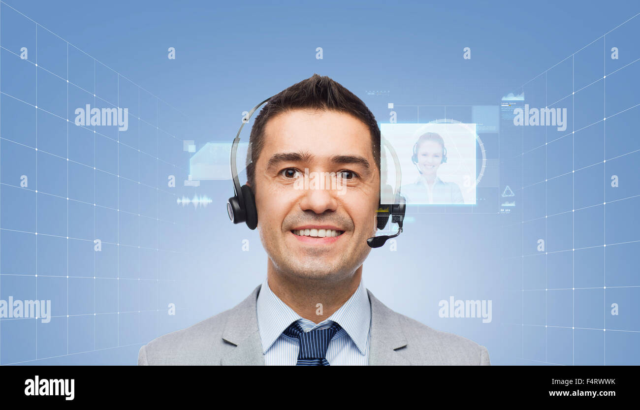 Face with headset hi-res stock photography and images - Alamy