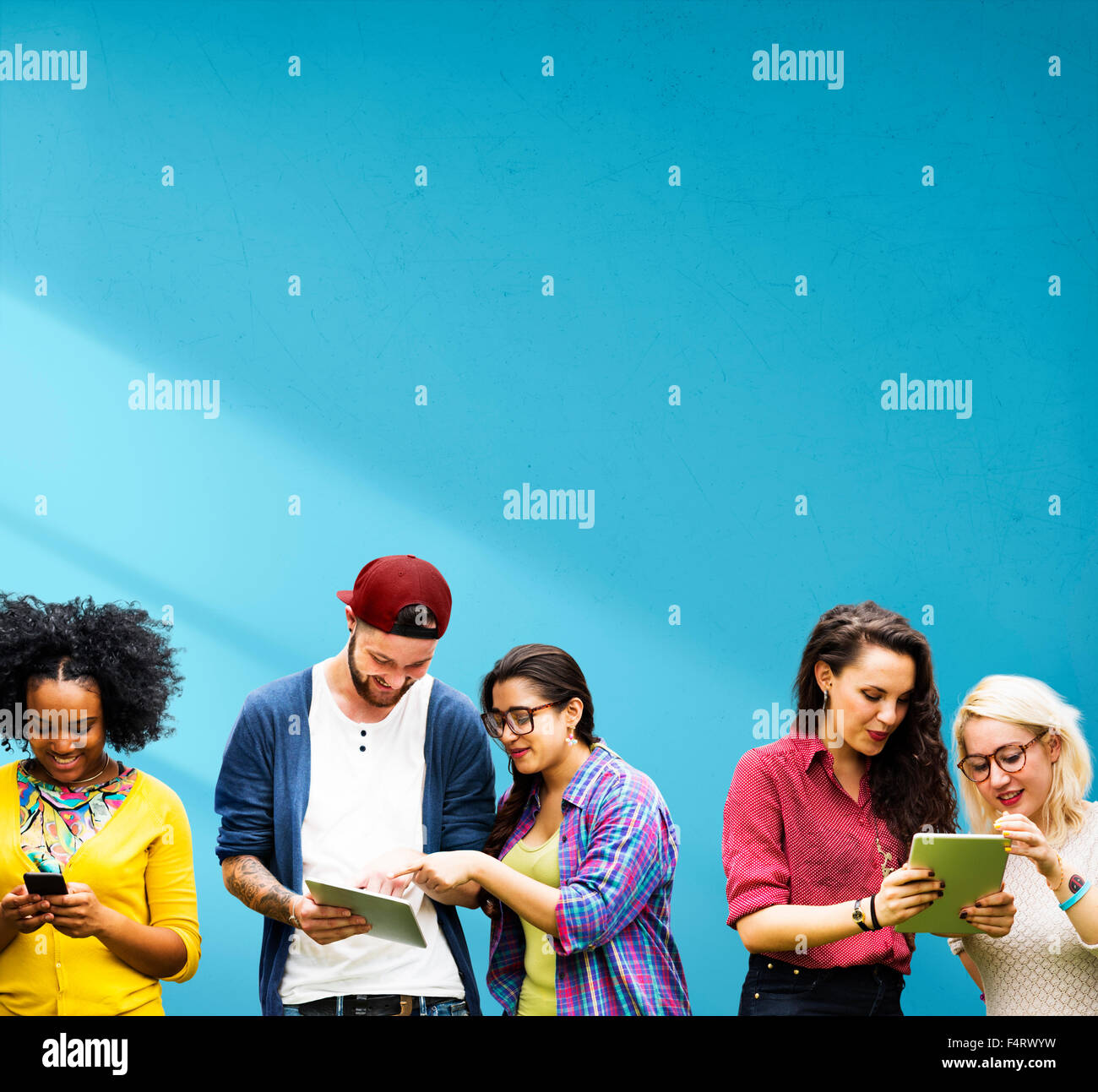 Students Learning Education Social Media Technology Stock Photo - Alamy