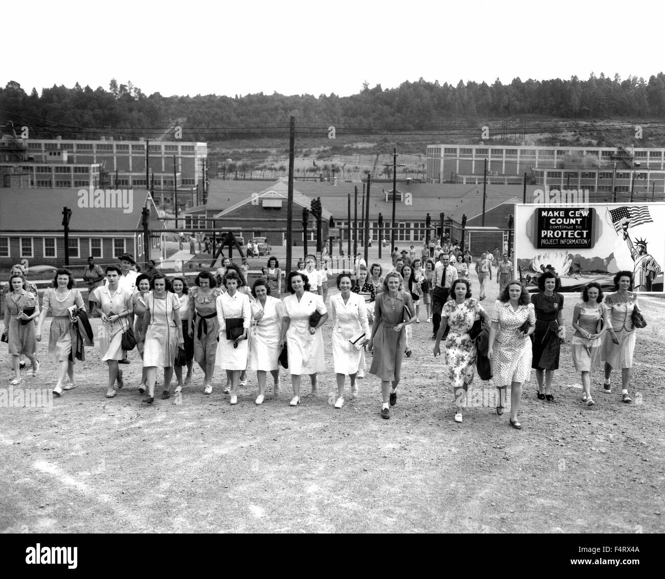 Shift change at the Y-12 uranium enrichment facility in Oak Ridge ...