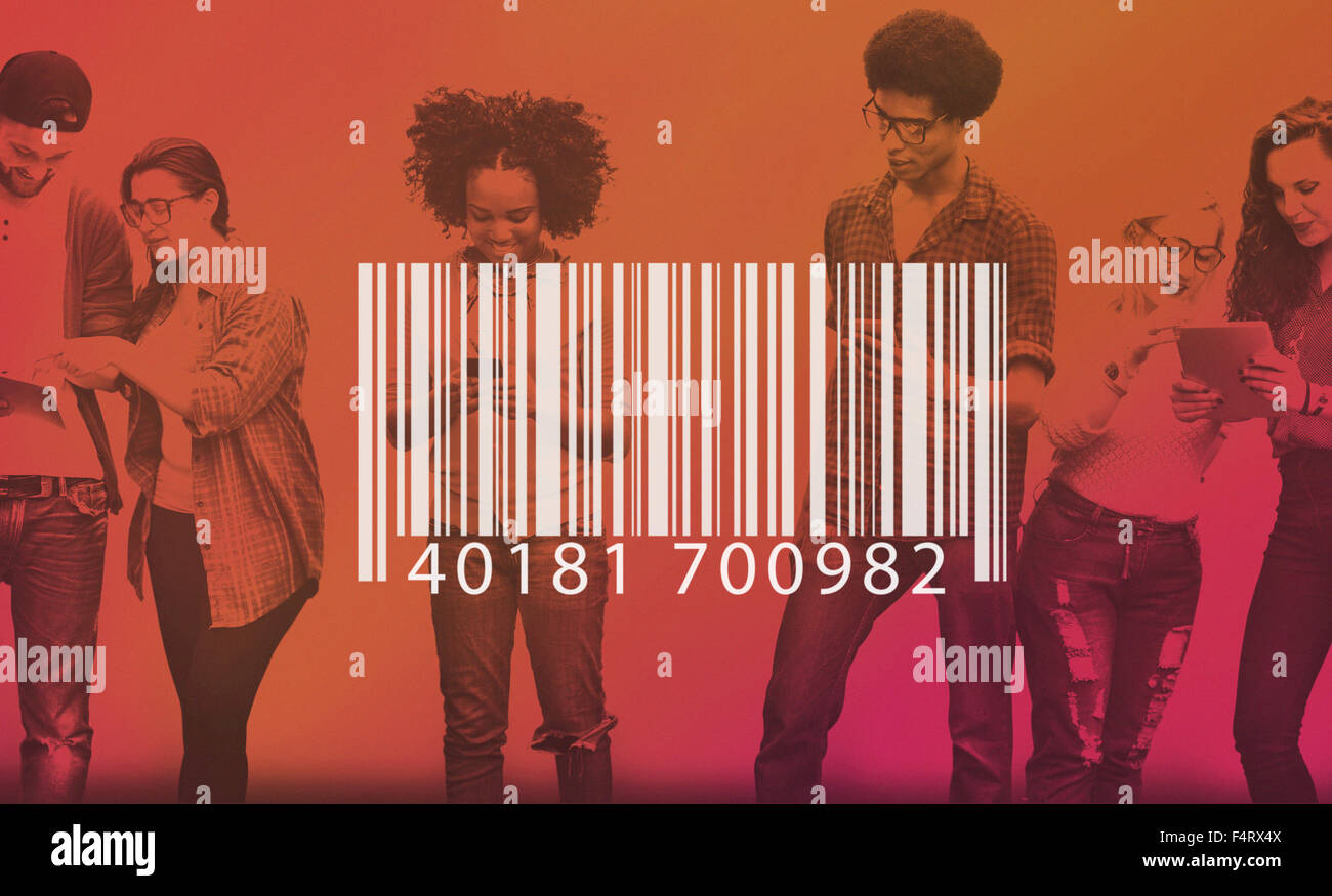 Bar Code Scanning Inventory Logistics Production Concept Stock Photo ...