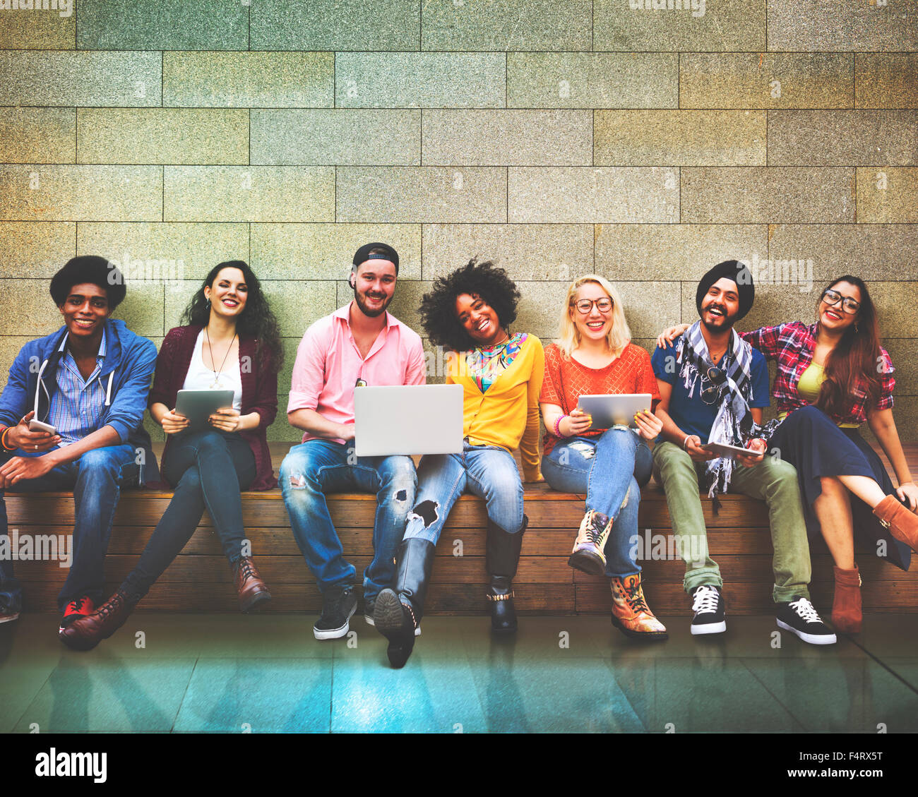 Teenagers Young Team Together Cheerful Concept Stock Photo - Alamy