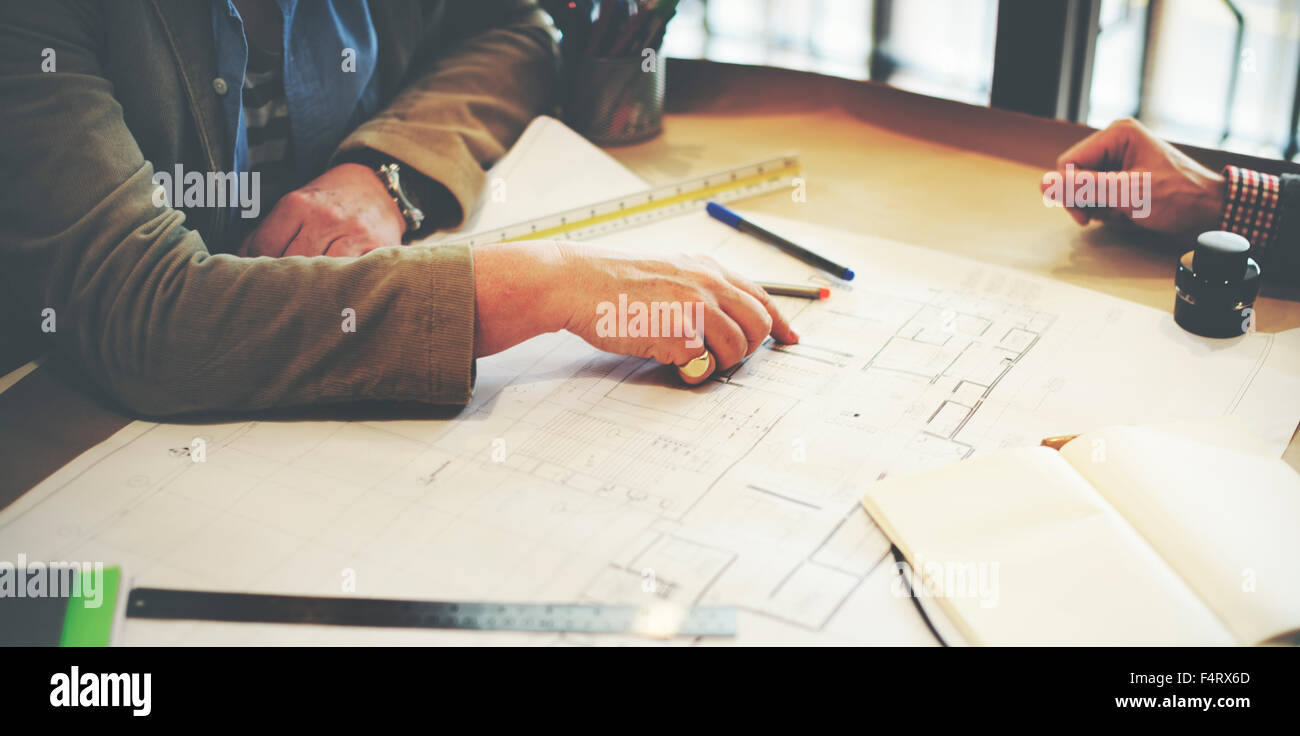 Architect Design Project Meeting Discussion Concept Stock Photo - Alamy