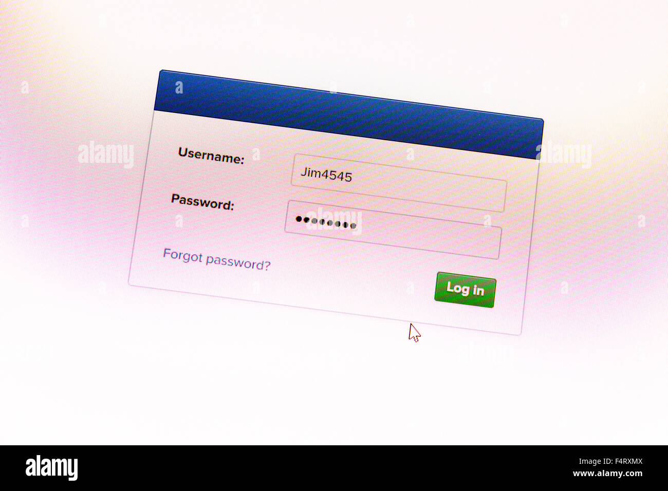 username password login log in website homepage online screen ...