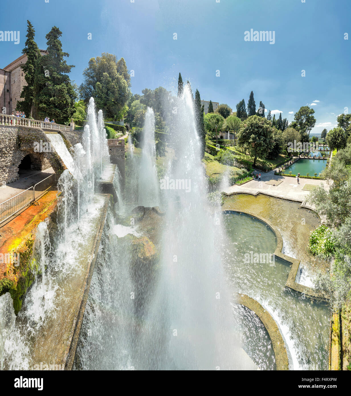 Italy, Europe, Tivoli, Lazio, Villa d’Este, garden, ponds, fountains ...