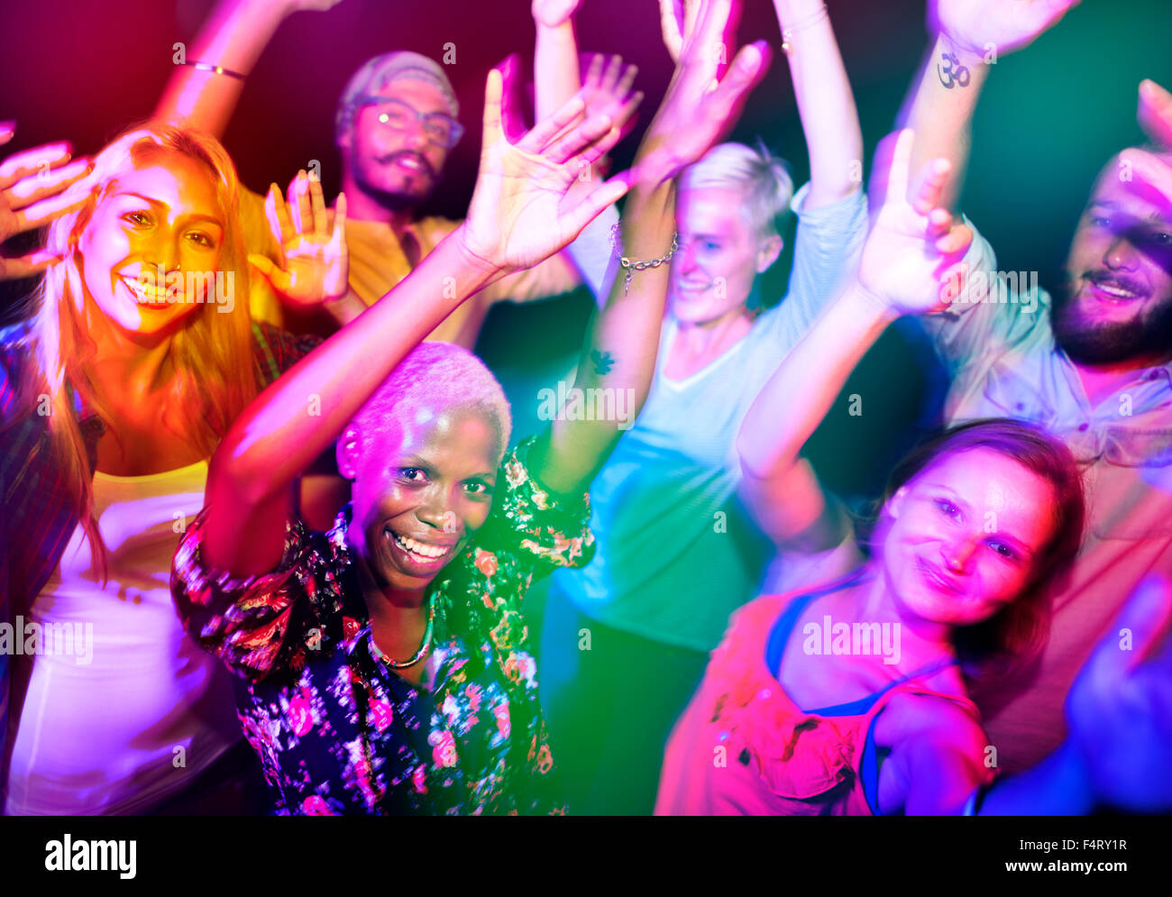 Diverse party lights club african hi-res stock photography and images ...