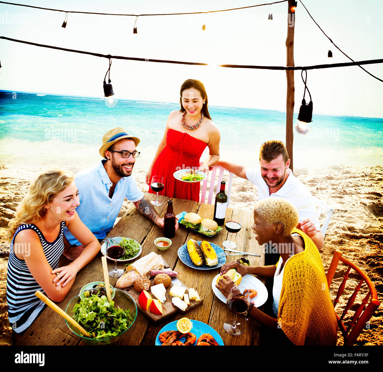 Friends Celebration Cheers Happiness Bonding Concept Stock Photo - Alamy