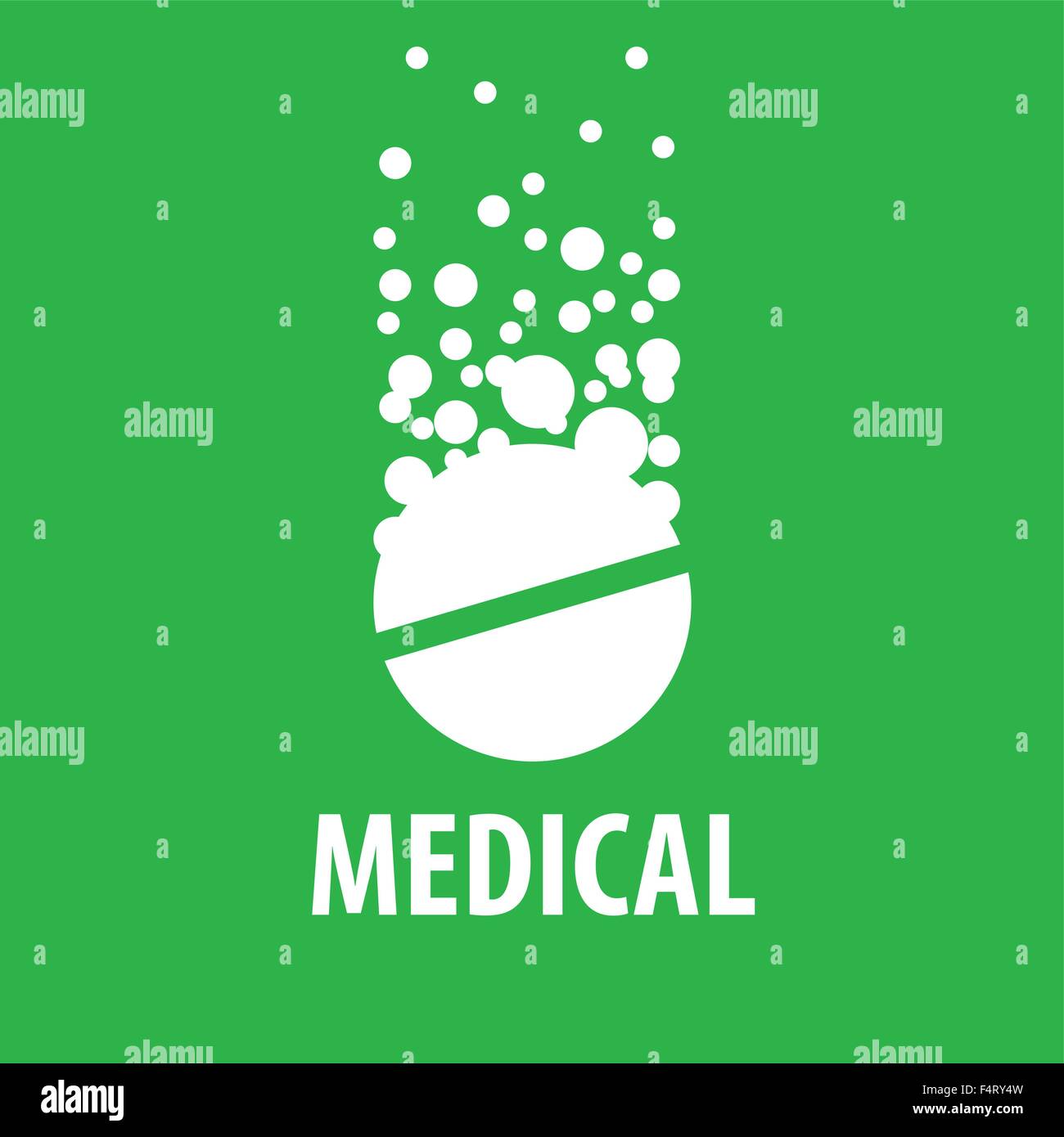 vector logo tablet with bubbles for pharmacy Stock Vector Image & Art ...