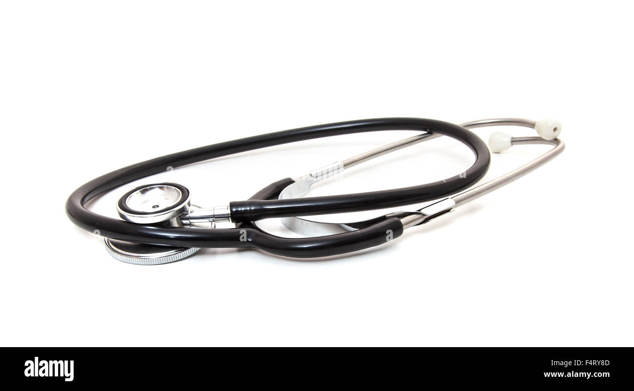 Standard stethoscope on white background Stock Photo - Alamy