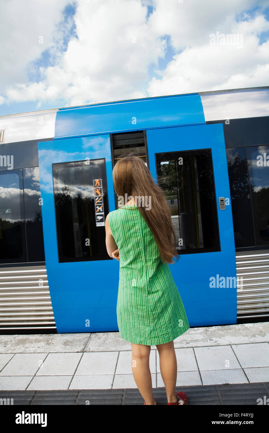 Person on platform hi-res stock photography and images - Alamy
