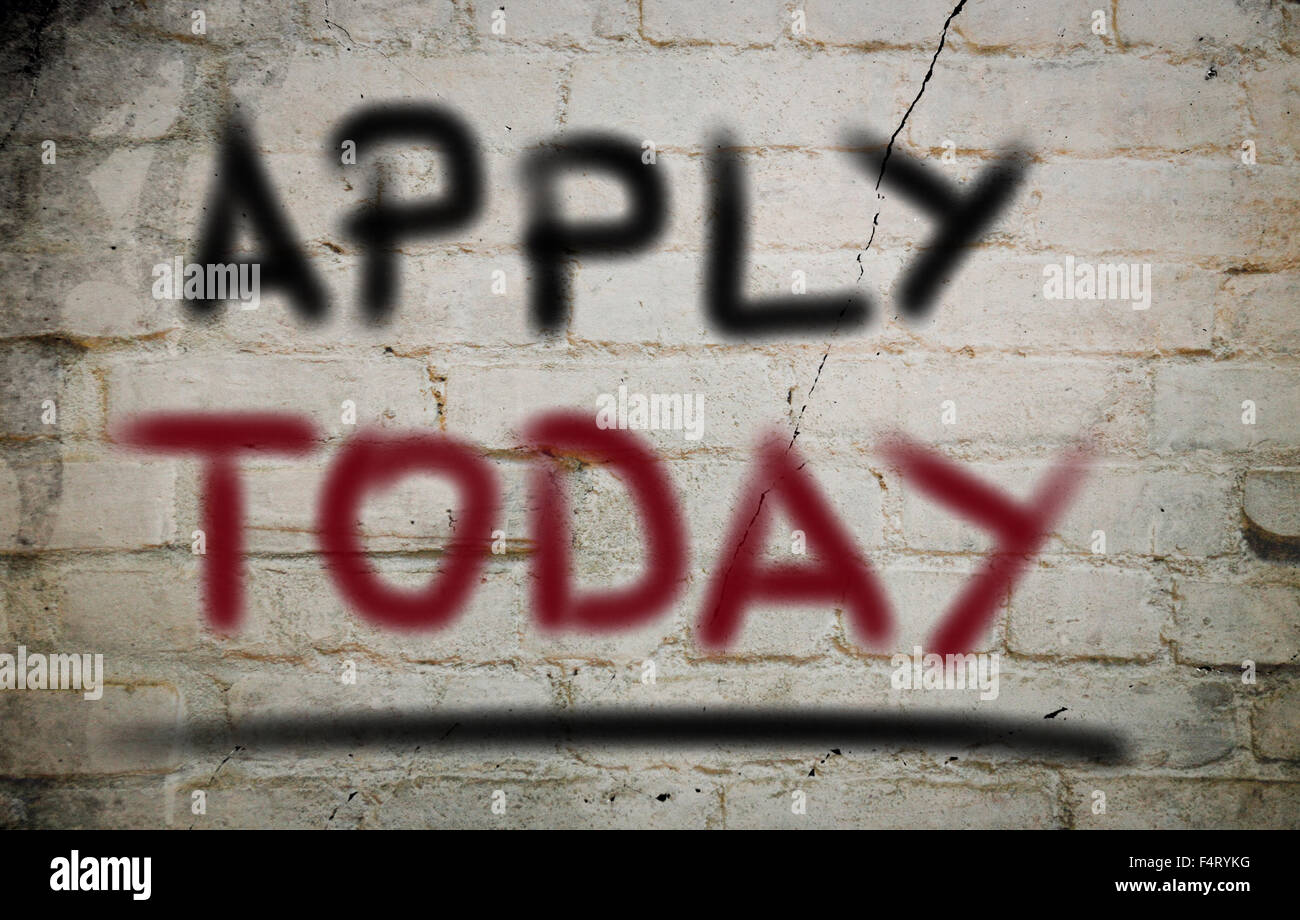 Apply Today Concept Stock Photo - Alamy