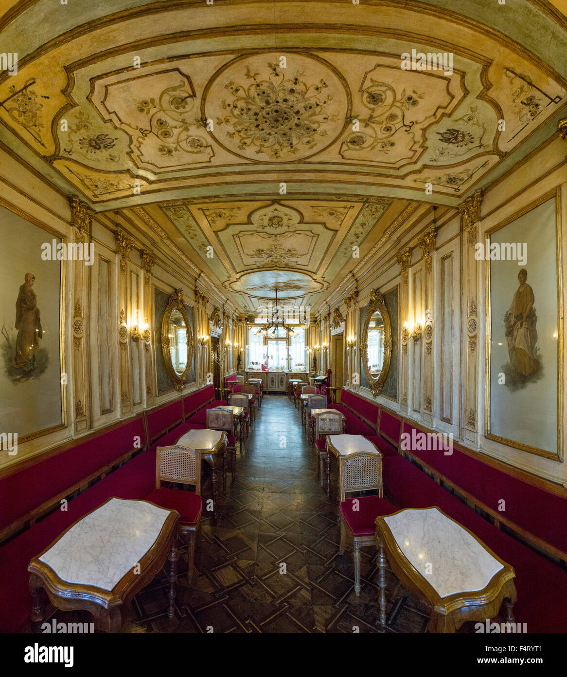 Italy, Europe, Venezia, Venice, Veneto, Interior, Caffè Florian ...