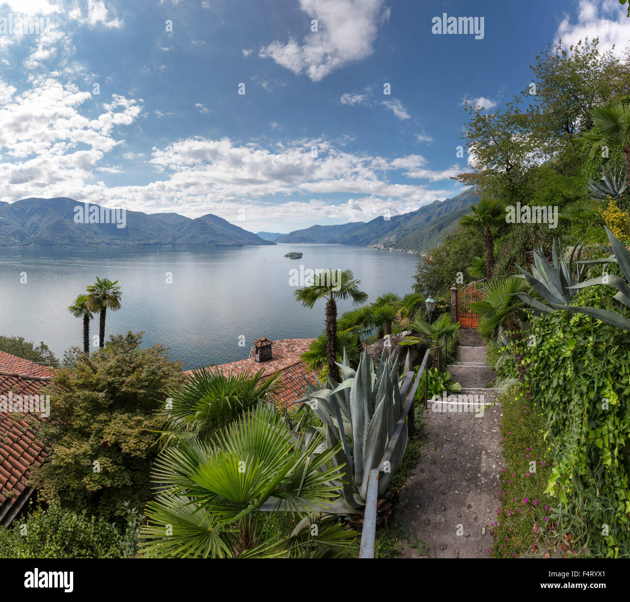 Switzerland, Europe, Ascona, Ticino, Villa, Lago Maggiore, Via ...