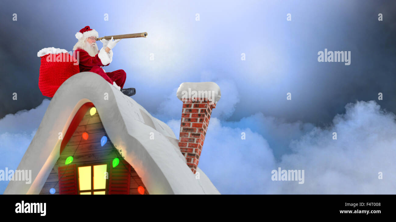 Santa Claus On The Roof Stock Photos & Santa Claus On The Roof Stock ...