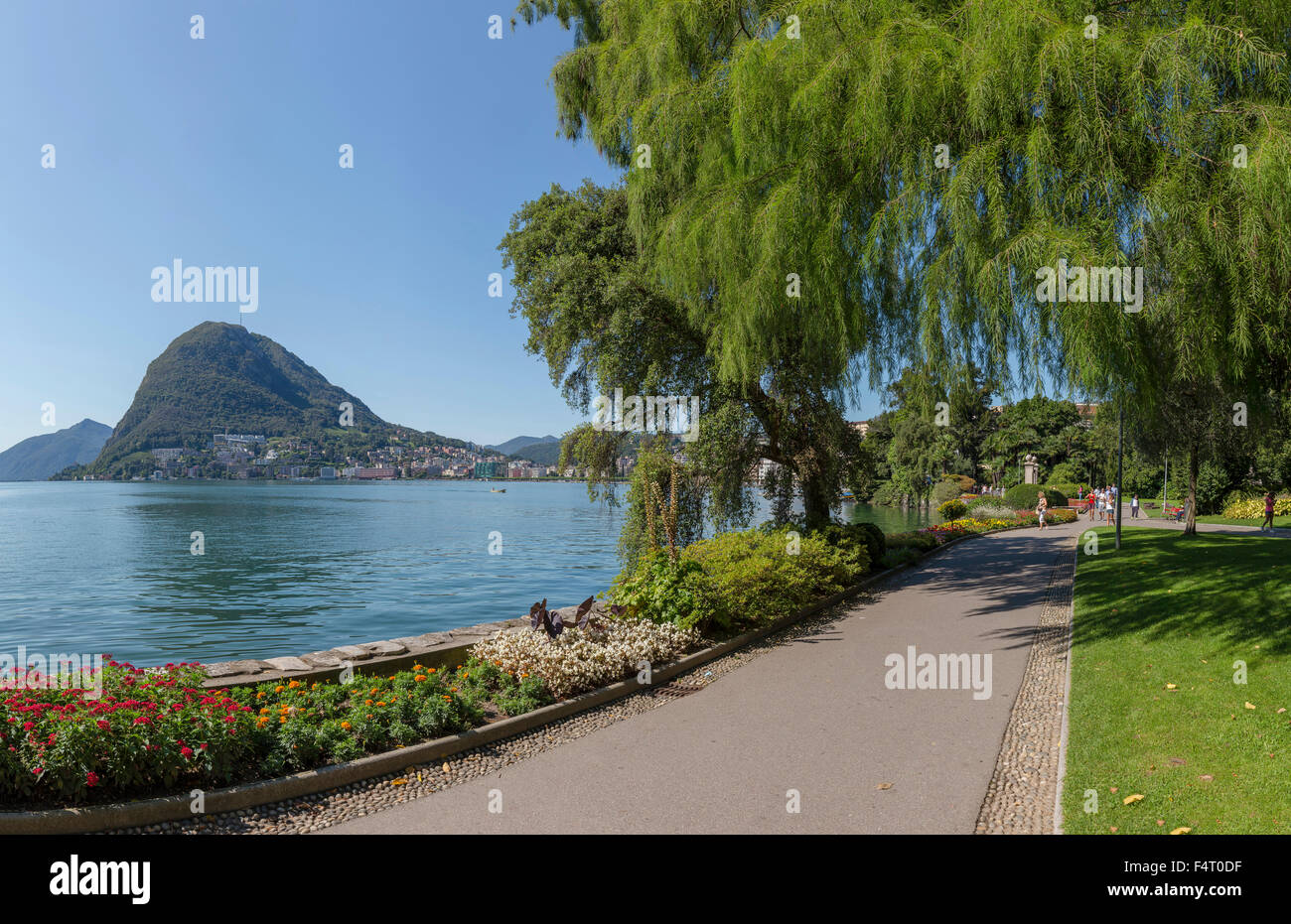 Switzerland, Europe, Lugano, Ticino, Parco Civico, Lake Lugano ...