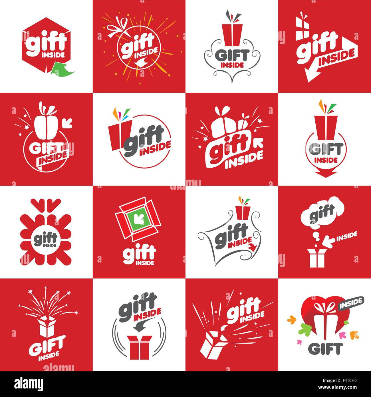 large set of vector logos for gifts Stock Vector Image & Art - Alamy