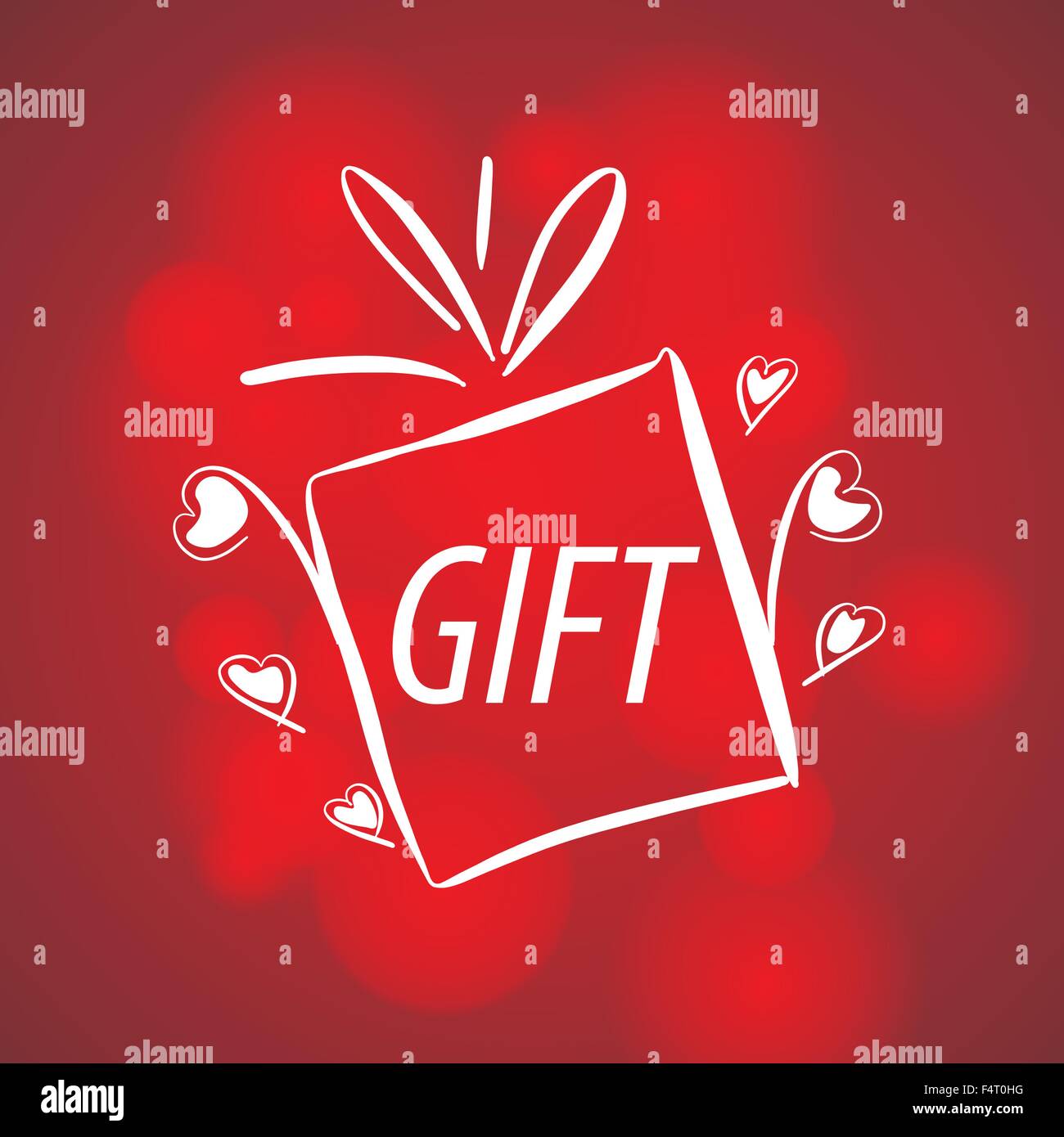 Abstract vector logo for gifts on a red background Stock Vector Image ...