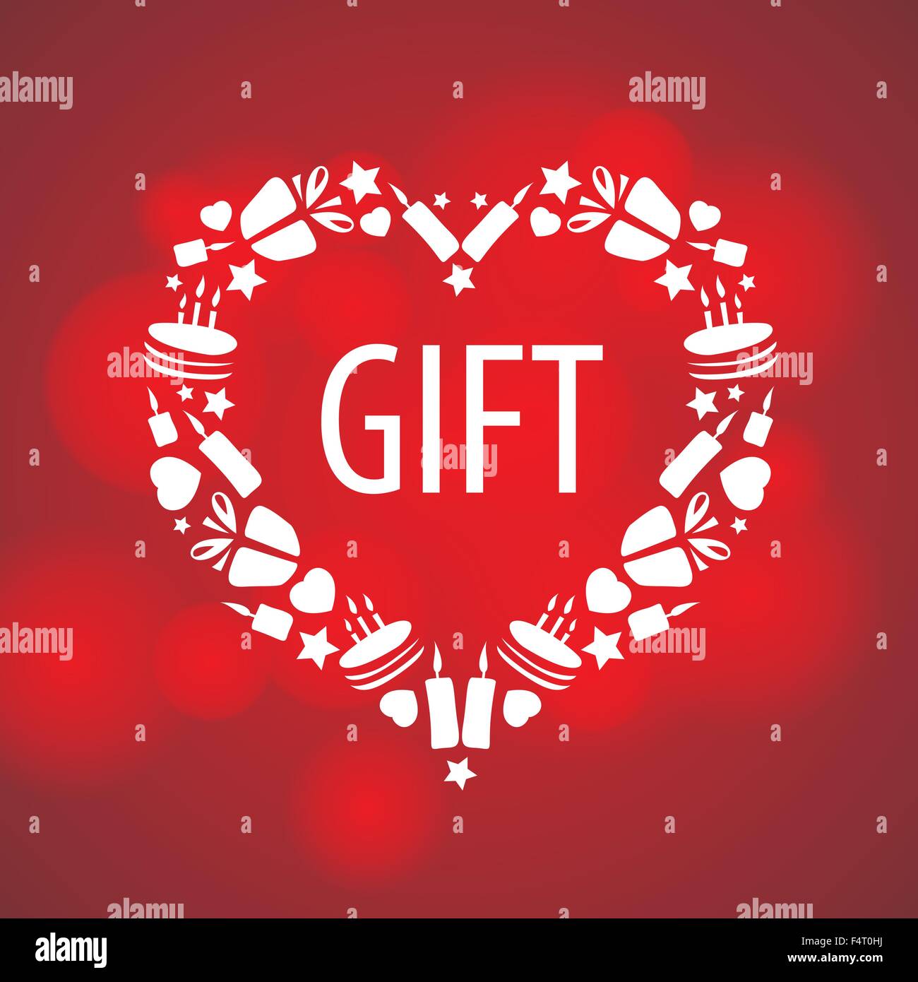 vector logo heart on a red background Stock Vector Image & Art - Alamy