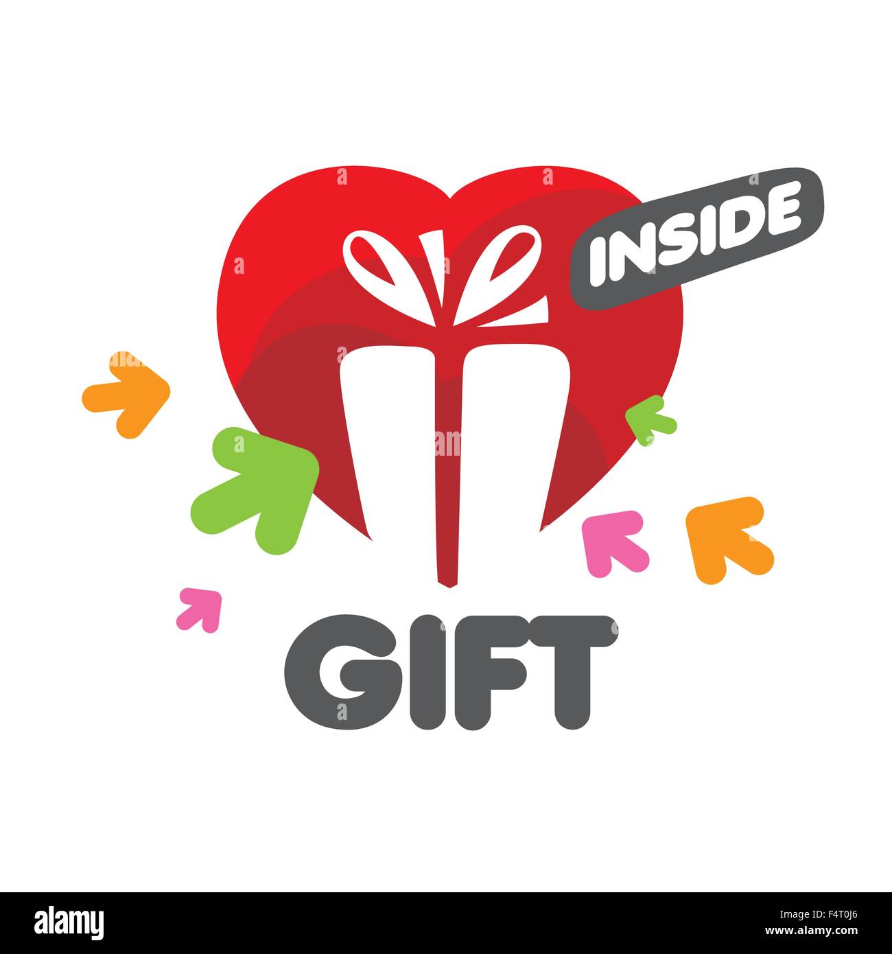 vector logo Gift Box and heart Stock Vector Image & Art - Alamy