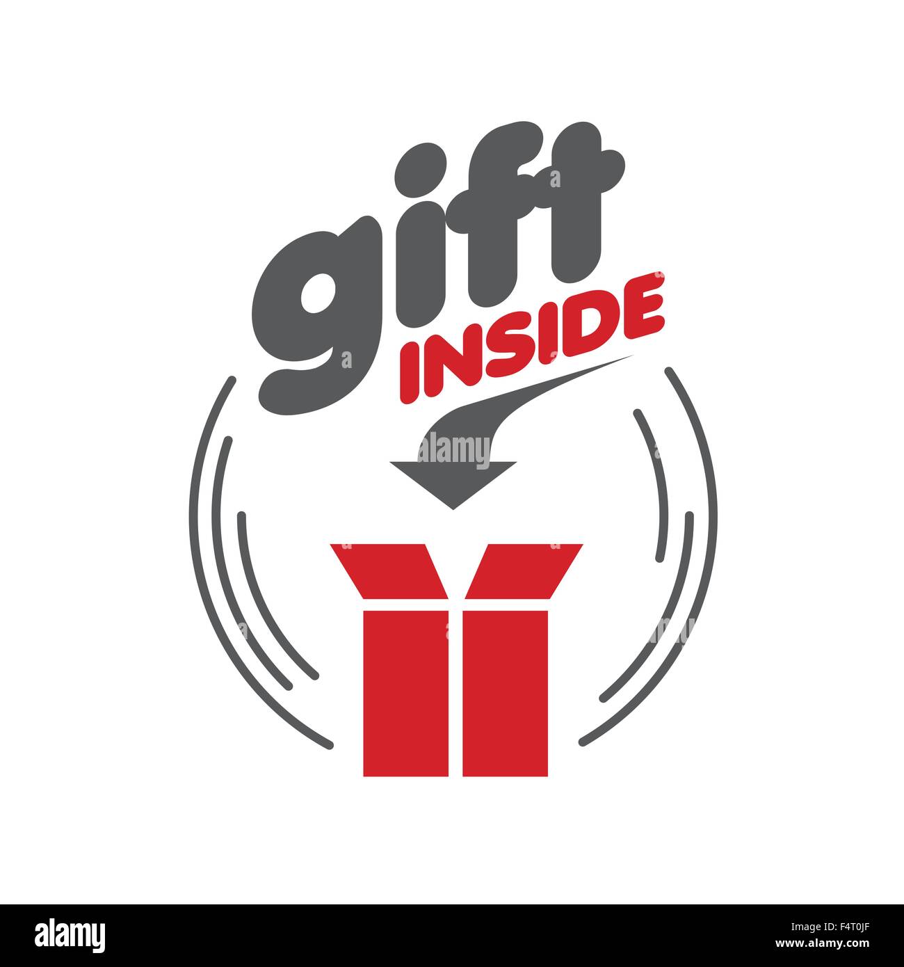 vector logo red box gift Stock Vector Image & Art - Alamy