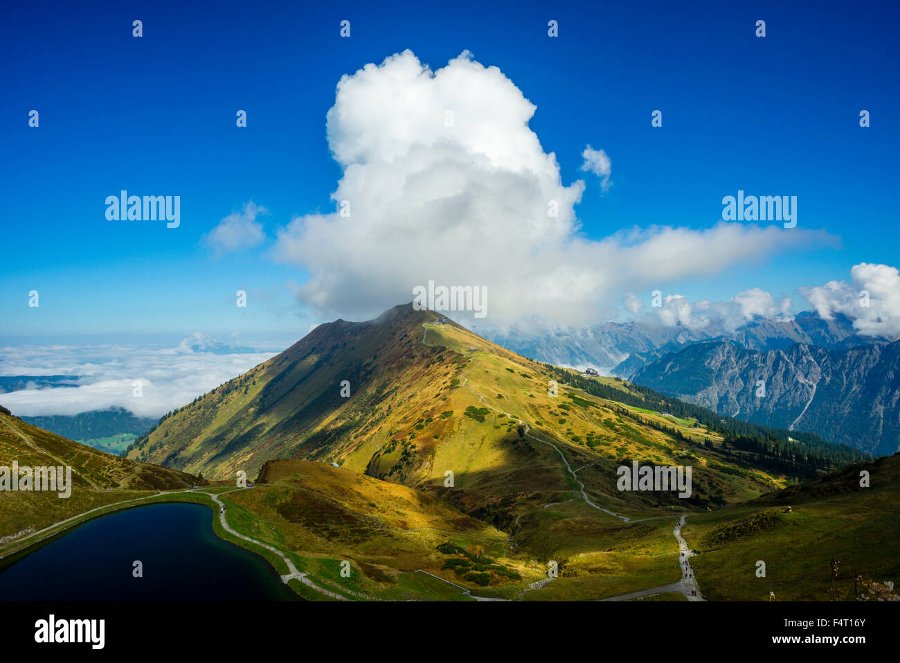 Allgäu, Allgäu Alps, Bavaria, mountaintop, mountain landscape, mountain ...