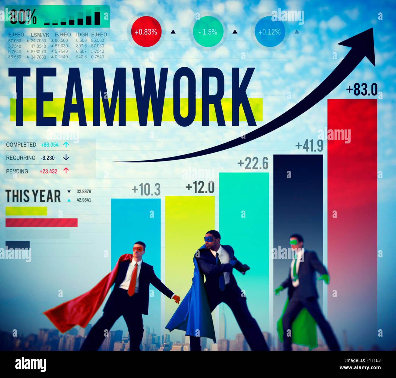 Teamwork Corporate Collaboration Connection Partnership Concept Stock ...