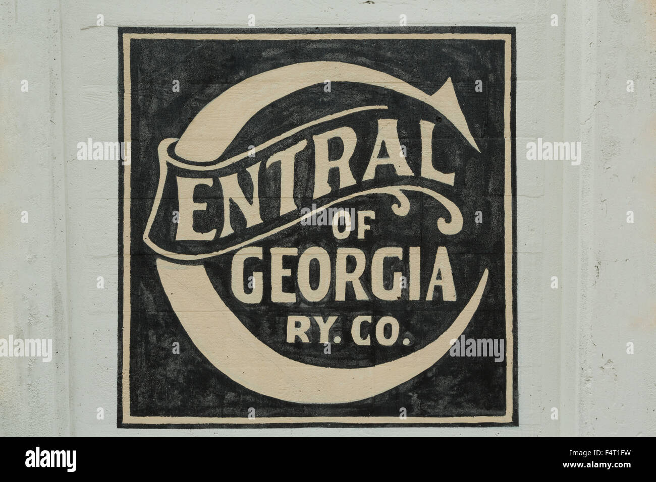 A photograph of a historical sign from Central of Georgia Railway ...