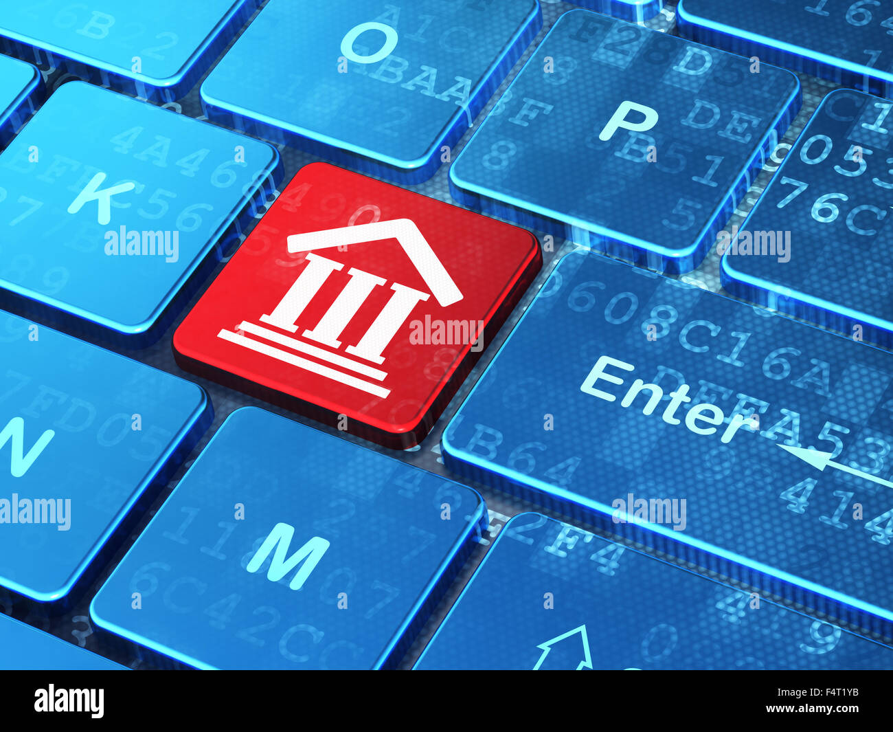 Law concept: Courthouse on computer keyboard background Stock Photo - Alamy
