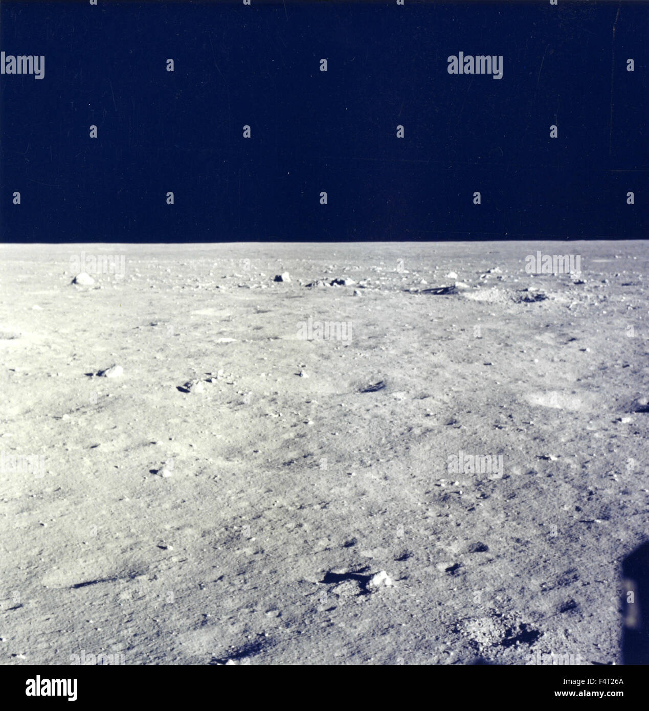 The surface of the moon from the window of the lunar module of Apollo ...