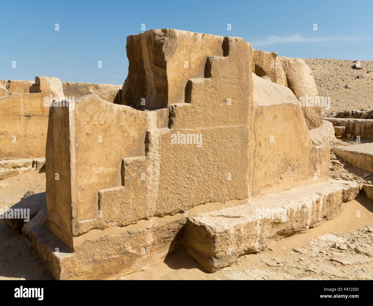The forecourt of the Sahure Pyramid, 5th Dynasty necropolis at Abu Sir ...