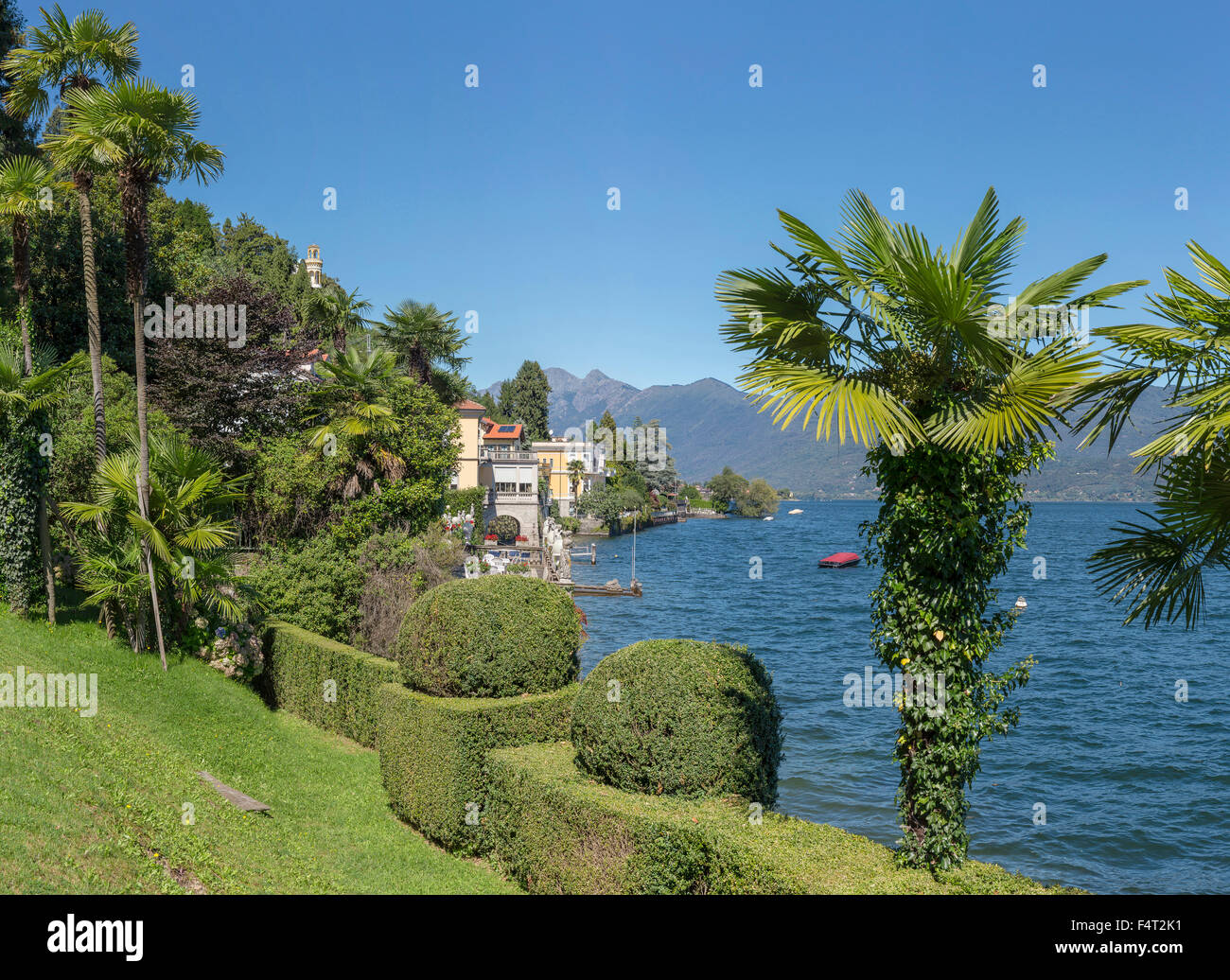 Italy, Europe, Stresa, Lombardia, Lombardy, View, Baveno, Lago Maggiore ...