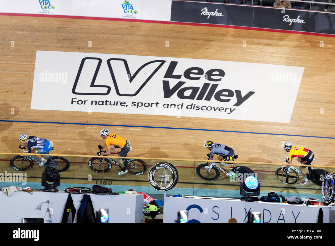 6 Day London, an elite track cycling competition, Lee Valley Velo Park ...